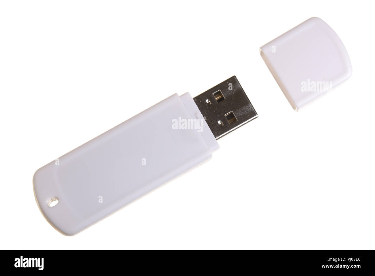 USB Flash Drive isolated on white background. Top view Stock Photo - Alamy
