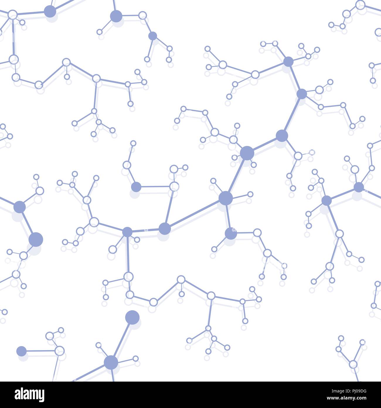 Seamless pattern with structures of molecules and communication ...