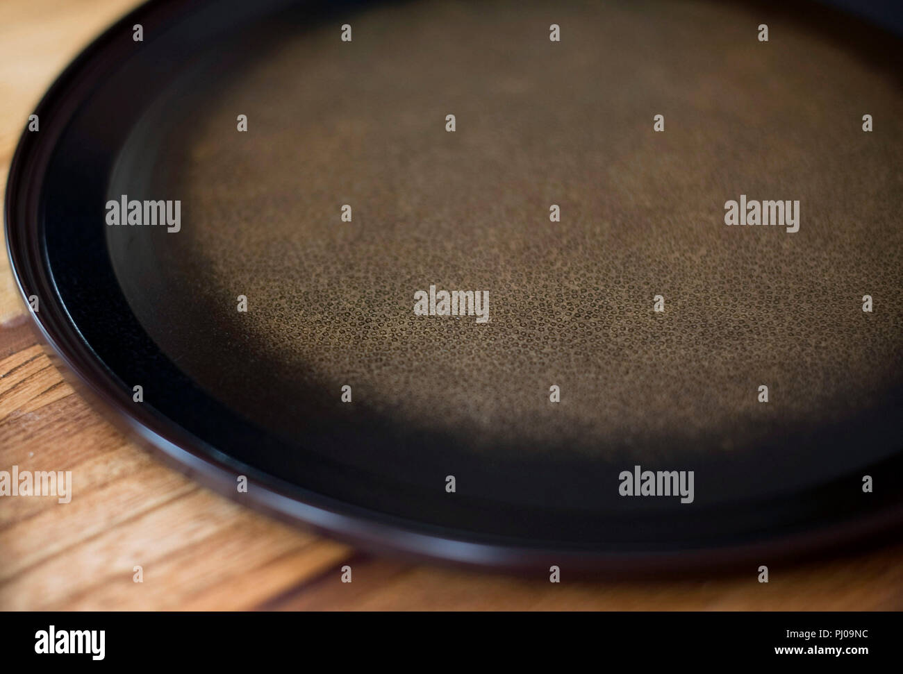 Photo shows one of the Tsugaru lacquerware products made by craftsman ...