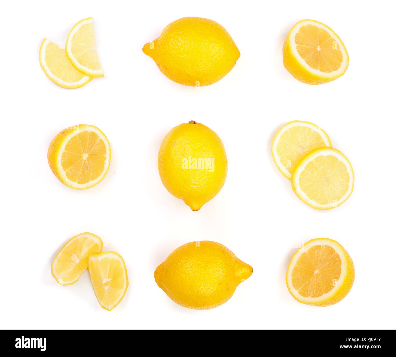 Many fresh lemon top view hi-res stock photography and images - Alamy