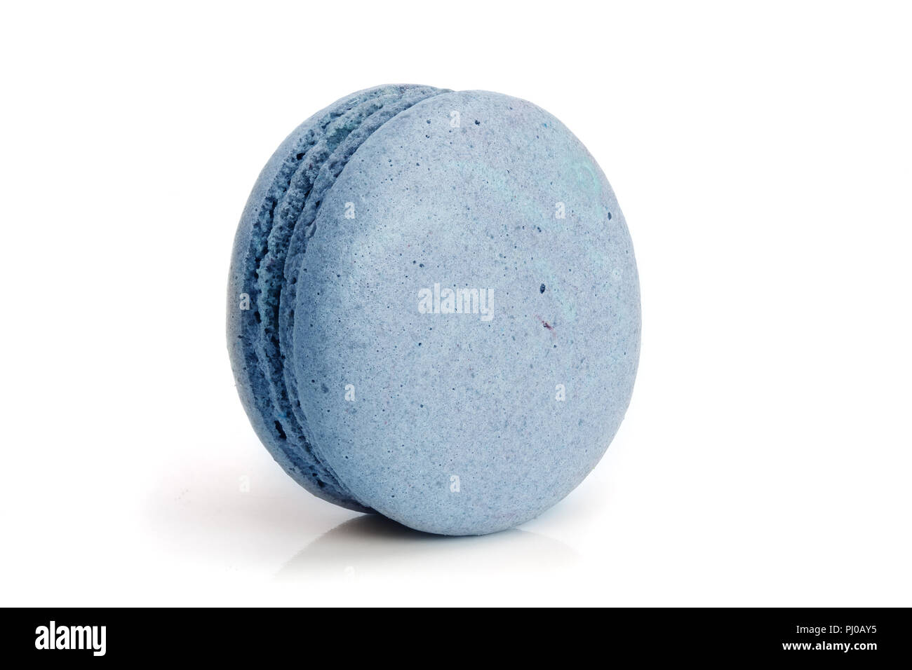 blue macaroon isolated on white background closeup Stock Photo - Alamy