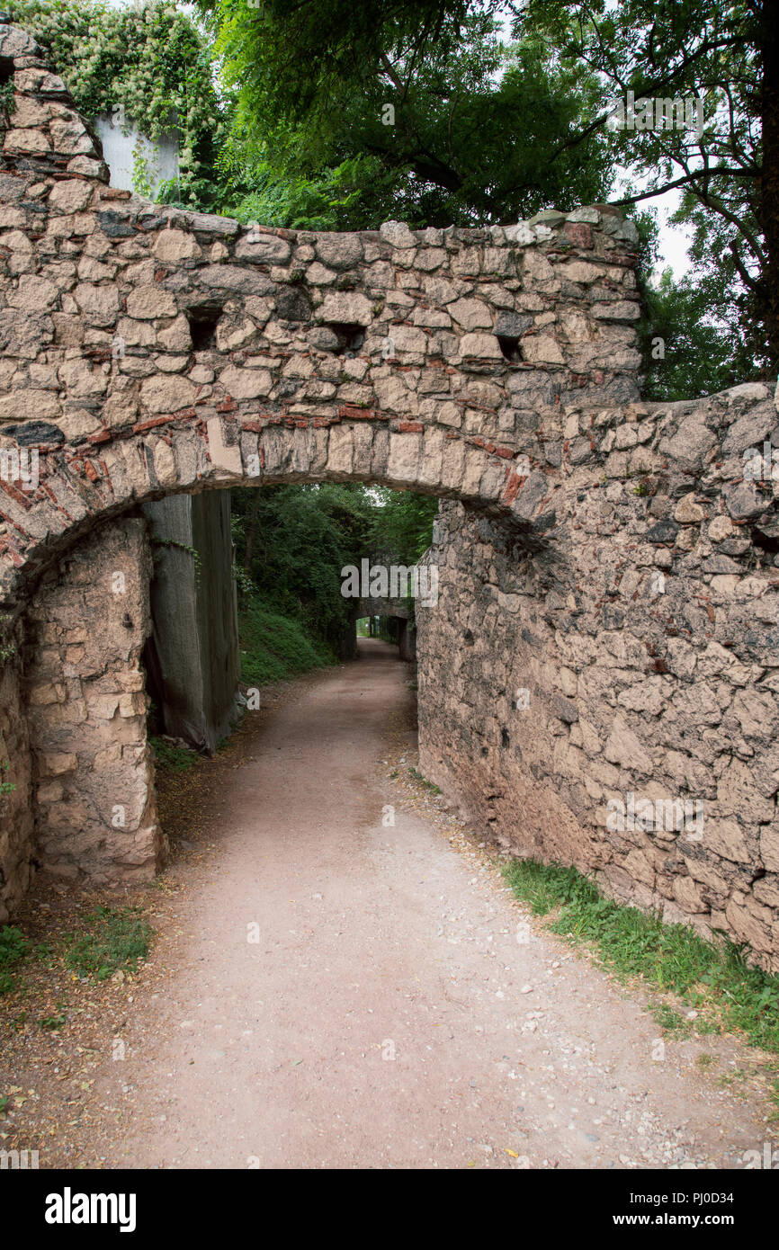 Stone arch with road, horizontal hdr image Stock Photo - Alamy