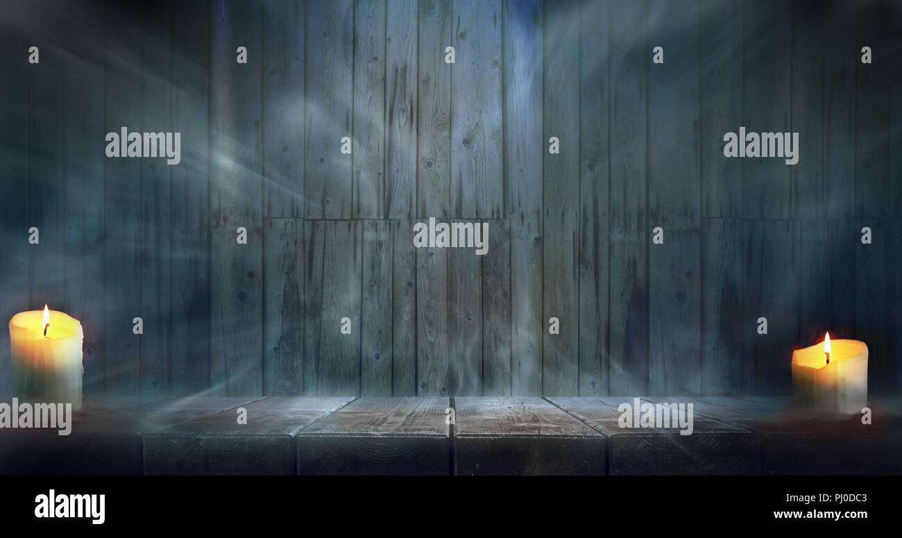 Halloween misty room Stock Photo - Alamy