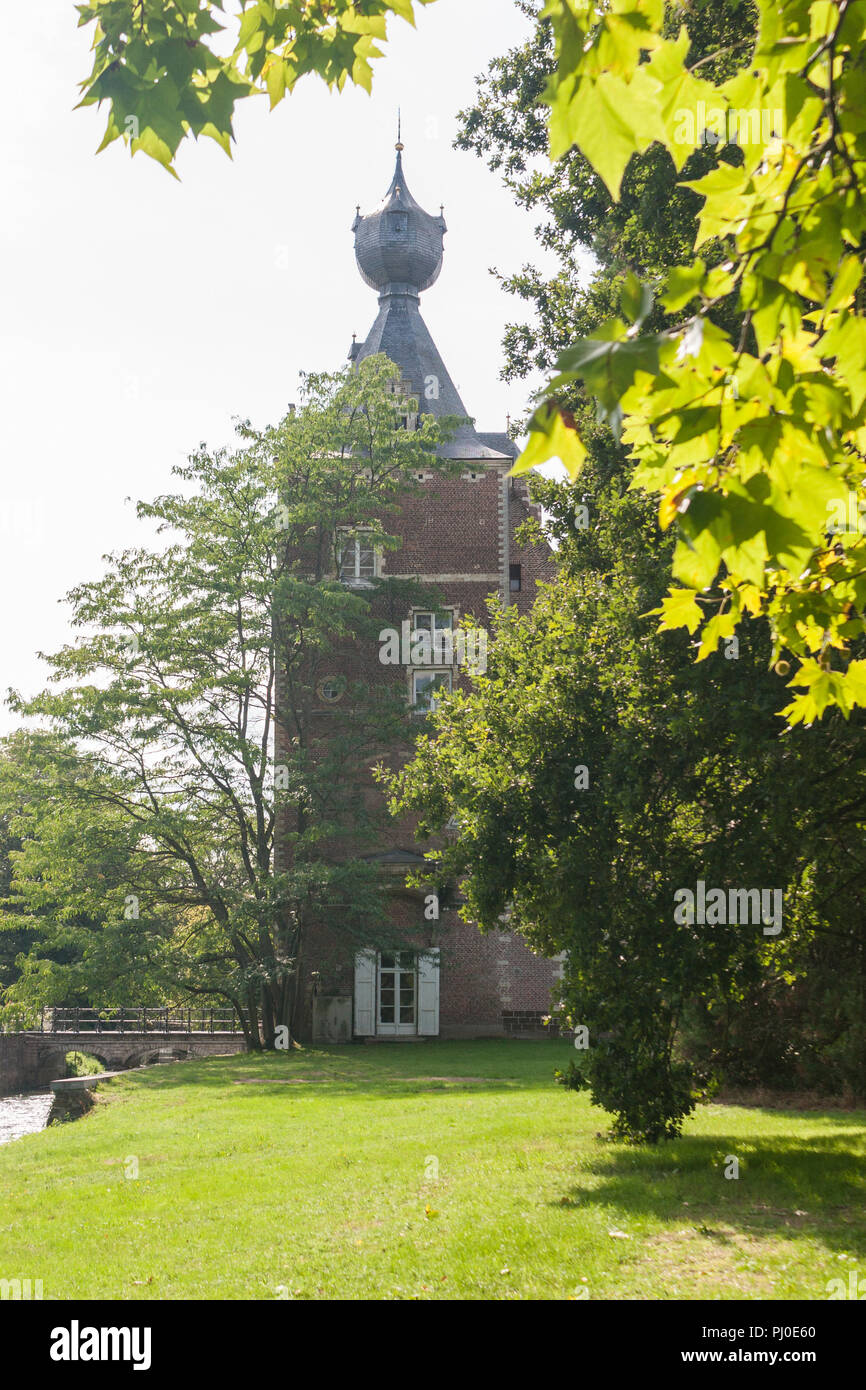 The castle Arenburg through the trees on a sunny day in early fall ...