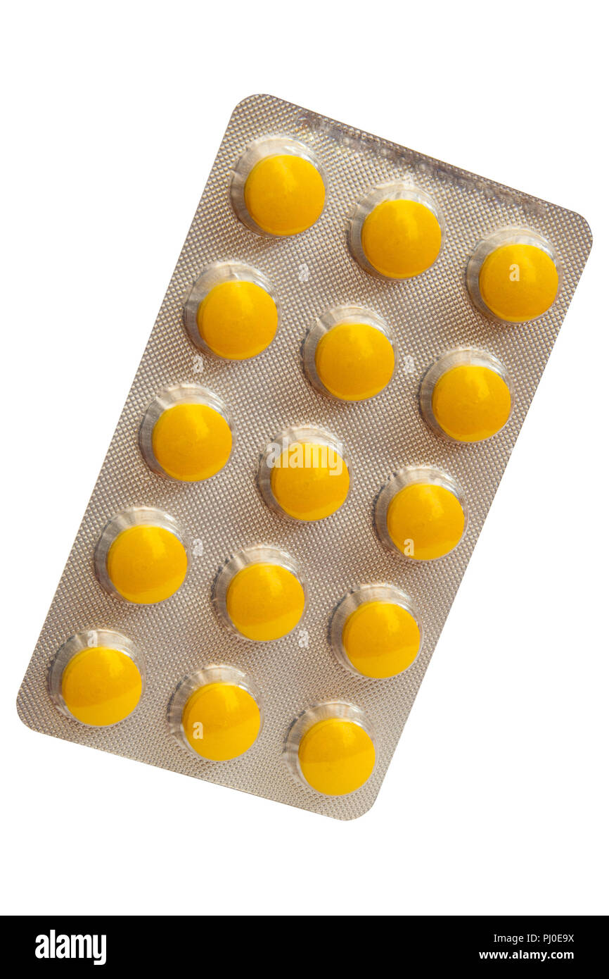 pill package isolated on white background Stock Photo - Alamy