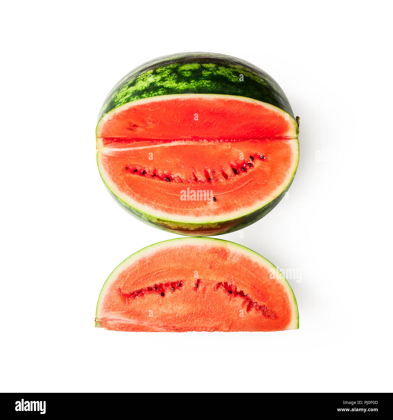 Sliced watermelon fruit berry isolated on white background clipping ...
