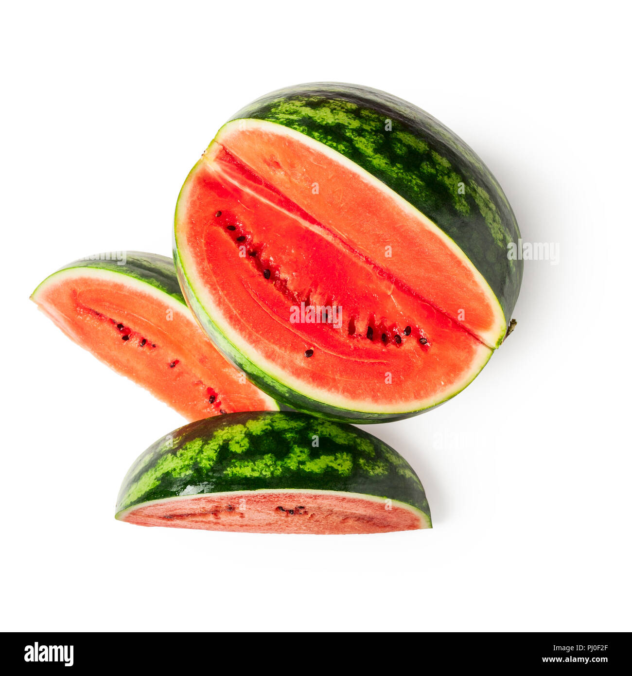 Sliced watermelon fruit berry isolated on white background clipping ...