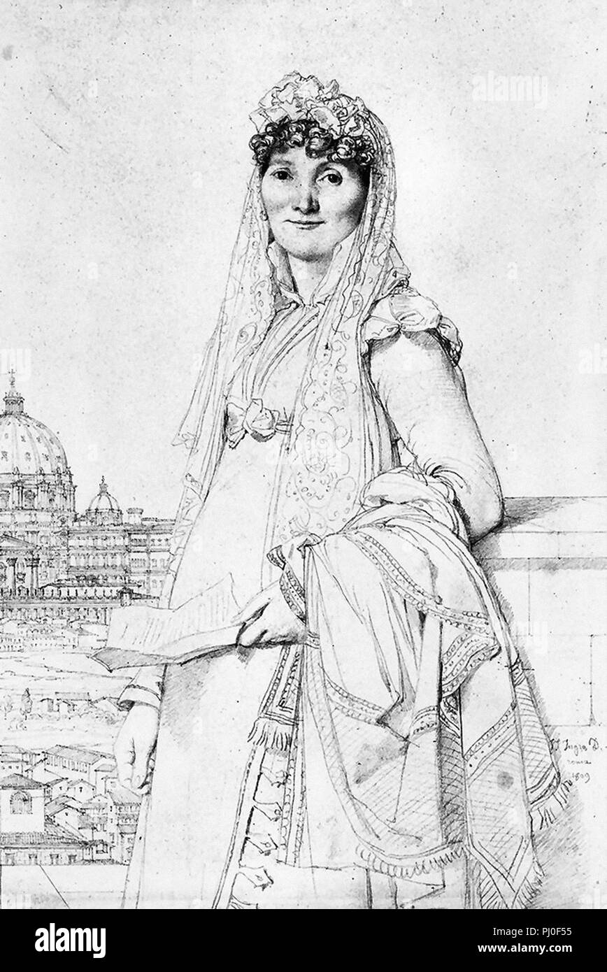 Ingres Jean Auguste Dominique - Ann-Julie Mallet Stock Photo - Alamy