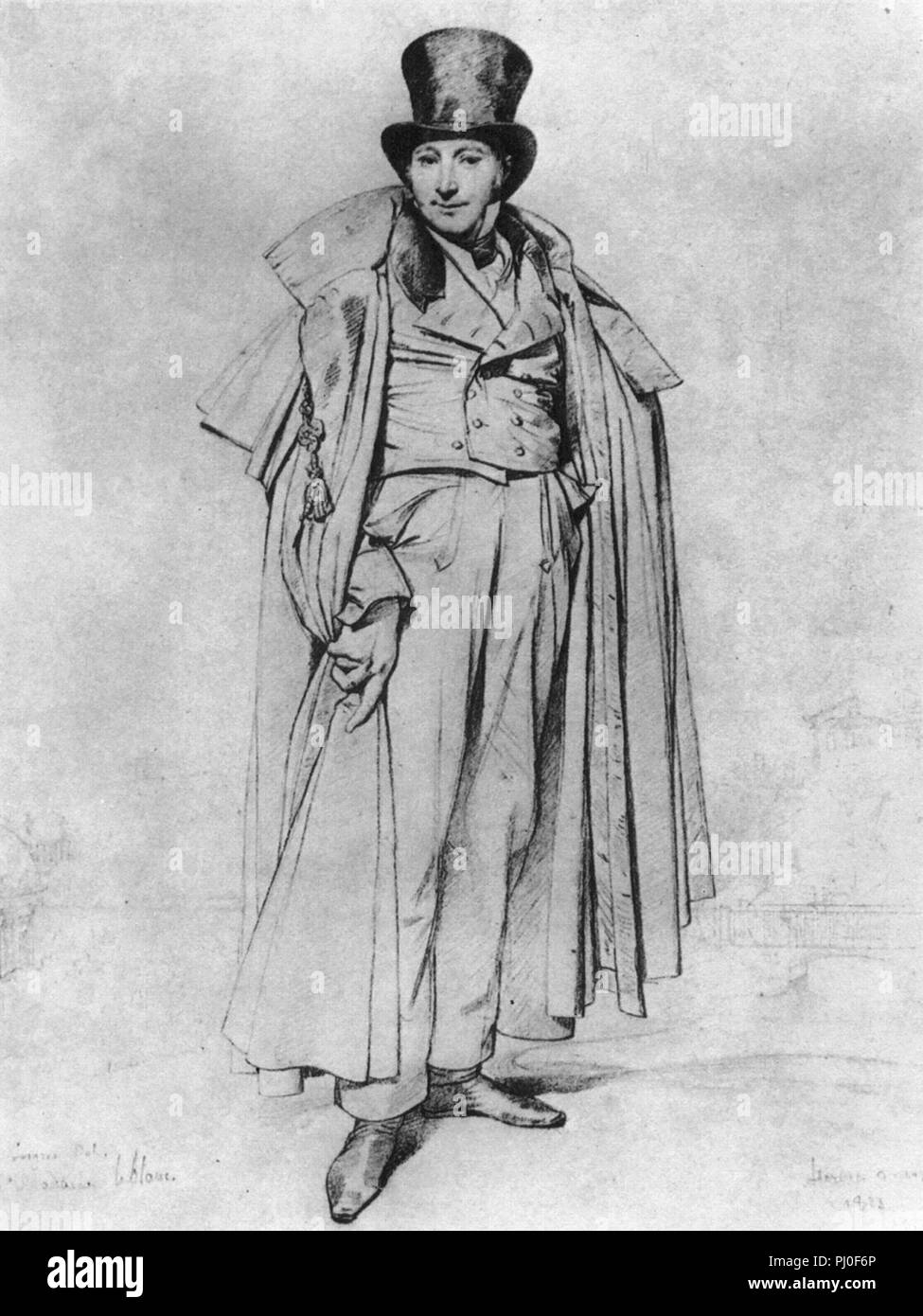 Ingres Jean Auguste Dominique - Jacques-Louis Leblanc 1 Stock Photo - Alamy