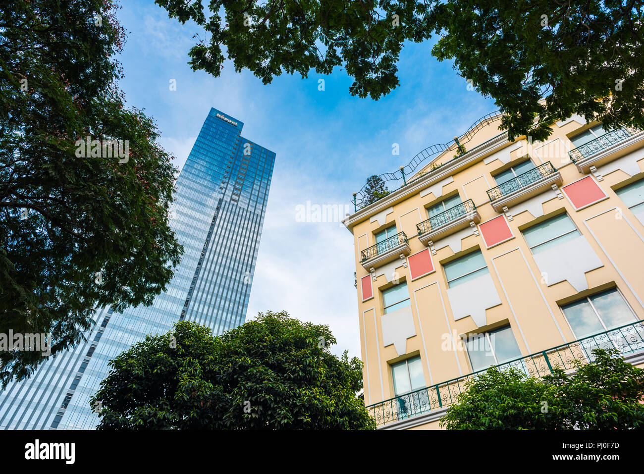 Ho Chi Minh, Vietnam - April 30, 2018: Saigon Centre Tower among tree ...