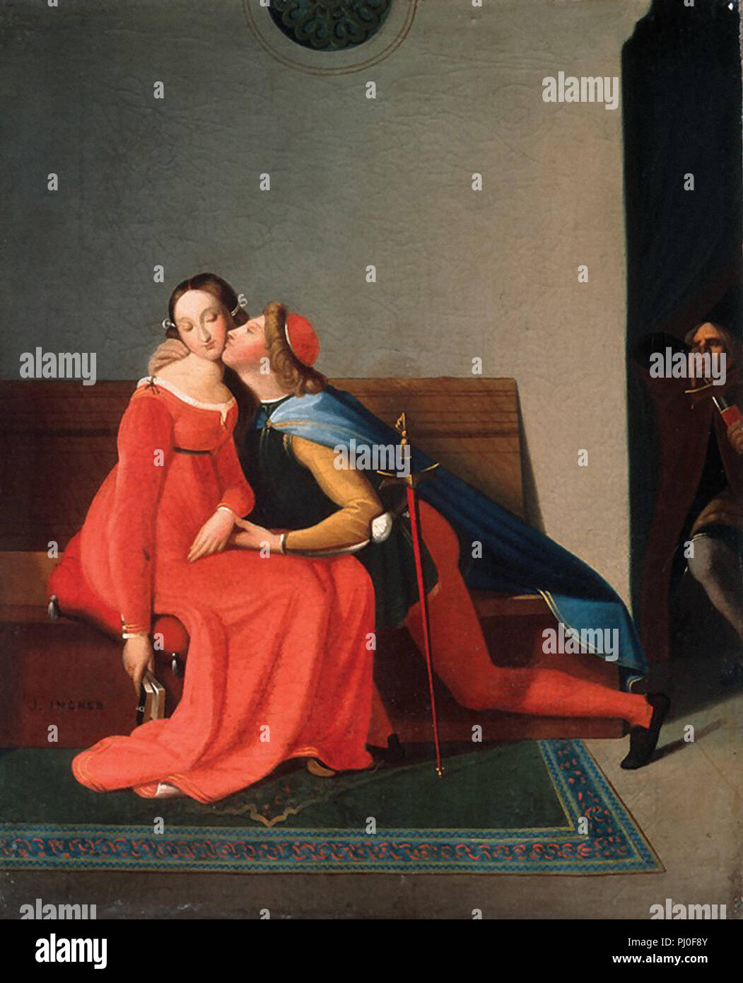 Ingres Jean Auguste Dominique - Paolo and Francesca 3 Stock Photo - Alamy