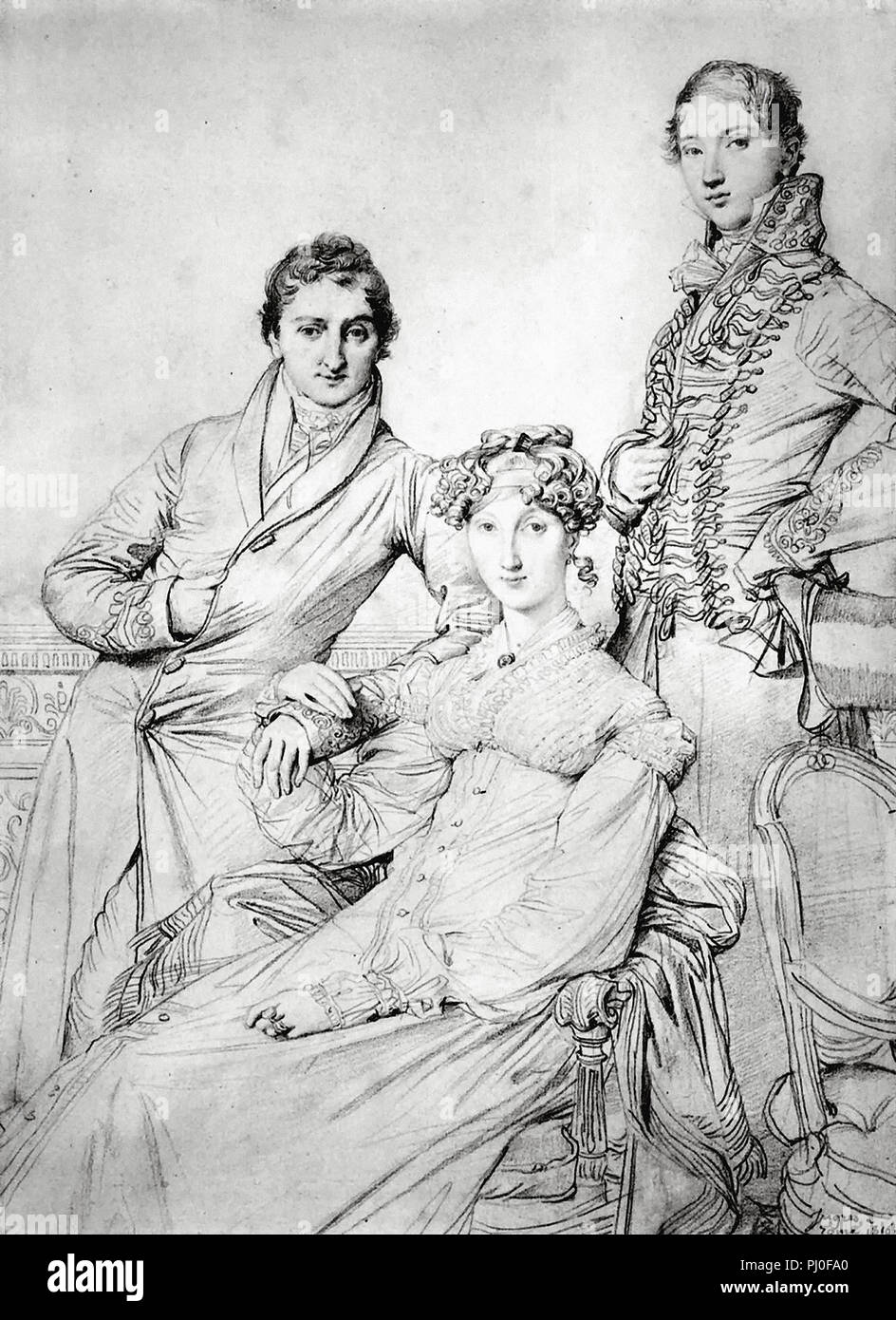 Ingres Jean Auguste Dominique - Portrait of Joseph Woodhead and His ...