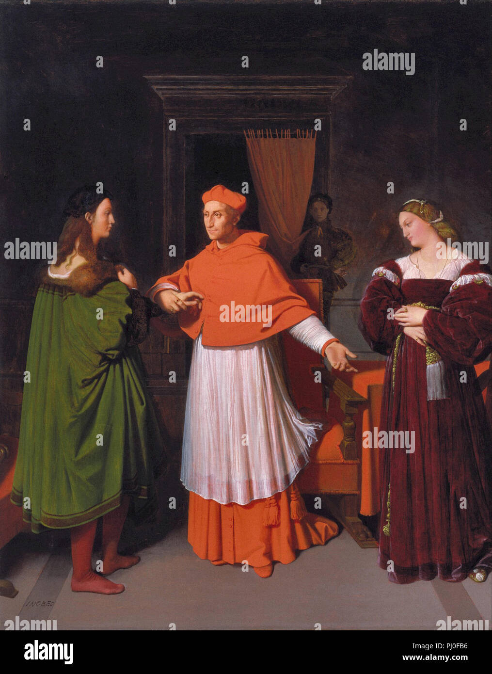 Ingres Jean Auguste Dominique - the Betrothal of Raphael and the Niece ...