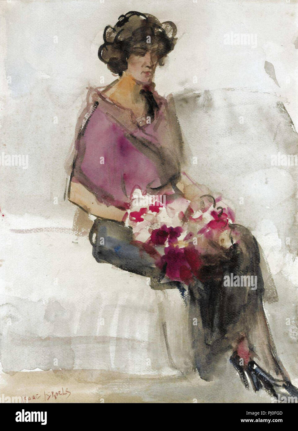 A seated lady hi-res stock photography and images - Alamy