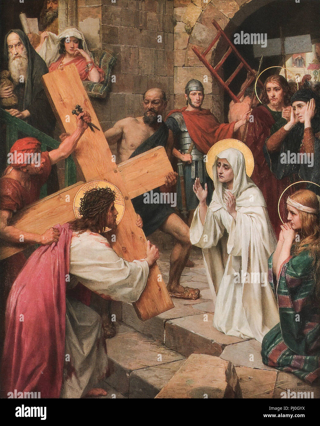 Janssens Jozef - De Zeven Smarten Van Maria - 4 Maria Ontmoet Jezus Met Zijn Kruis Stock Photo ...