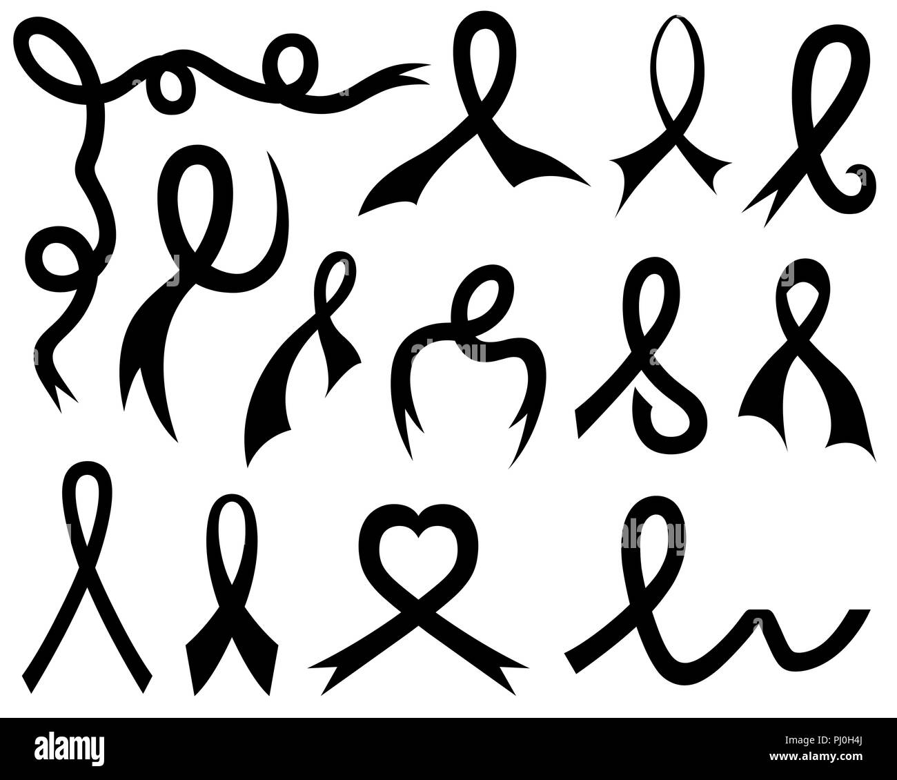 Cancer awareness ribbons Cut Out Stock Images & Pictures - Alamy