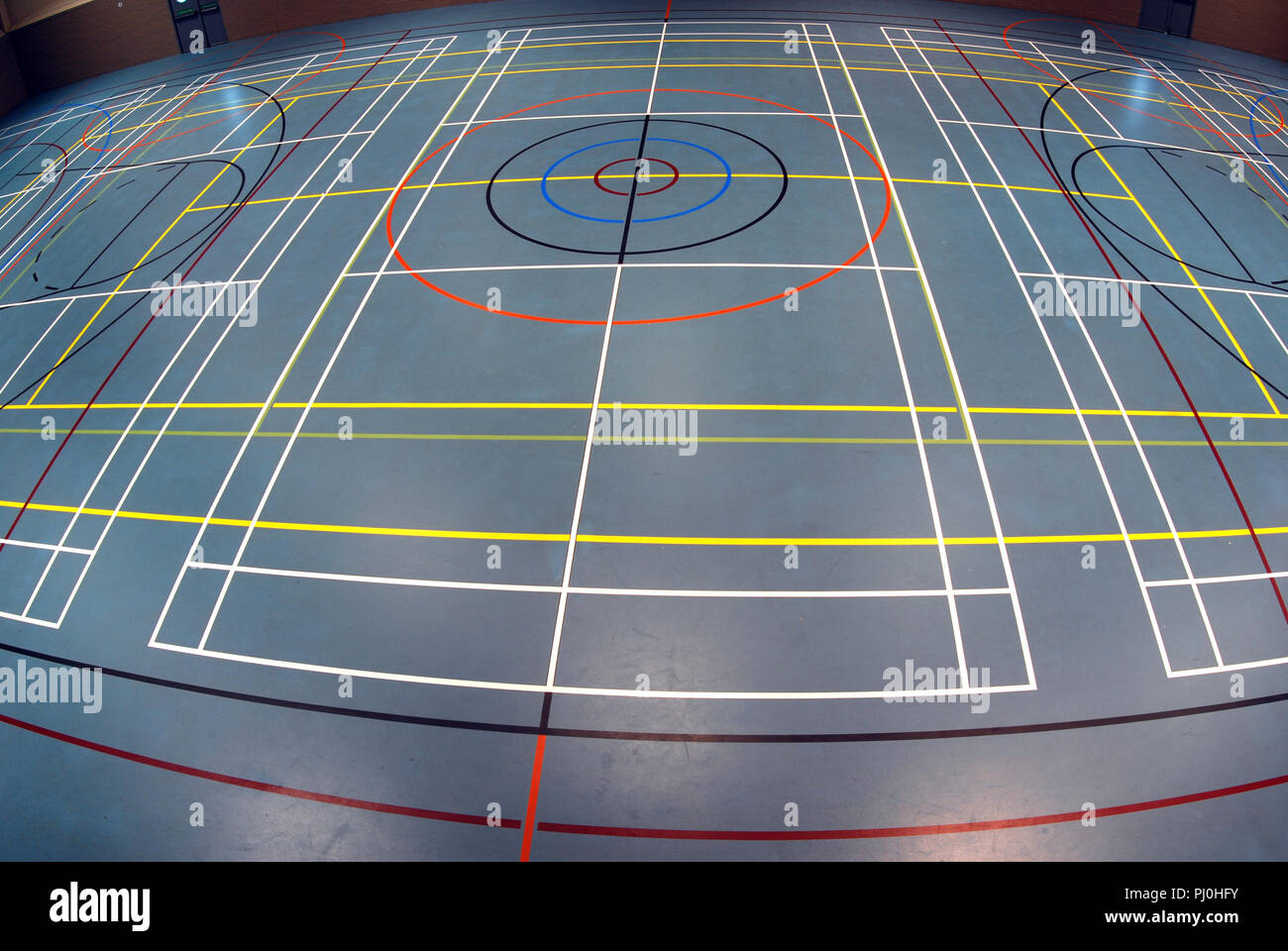 Sports hall complex design sports hall lines hi-res stock photography ...