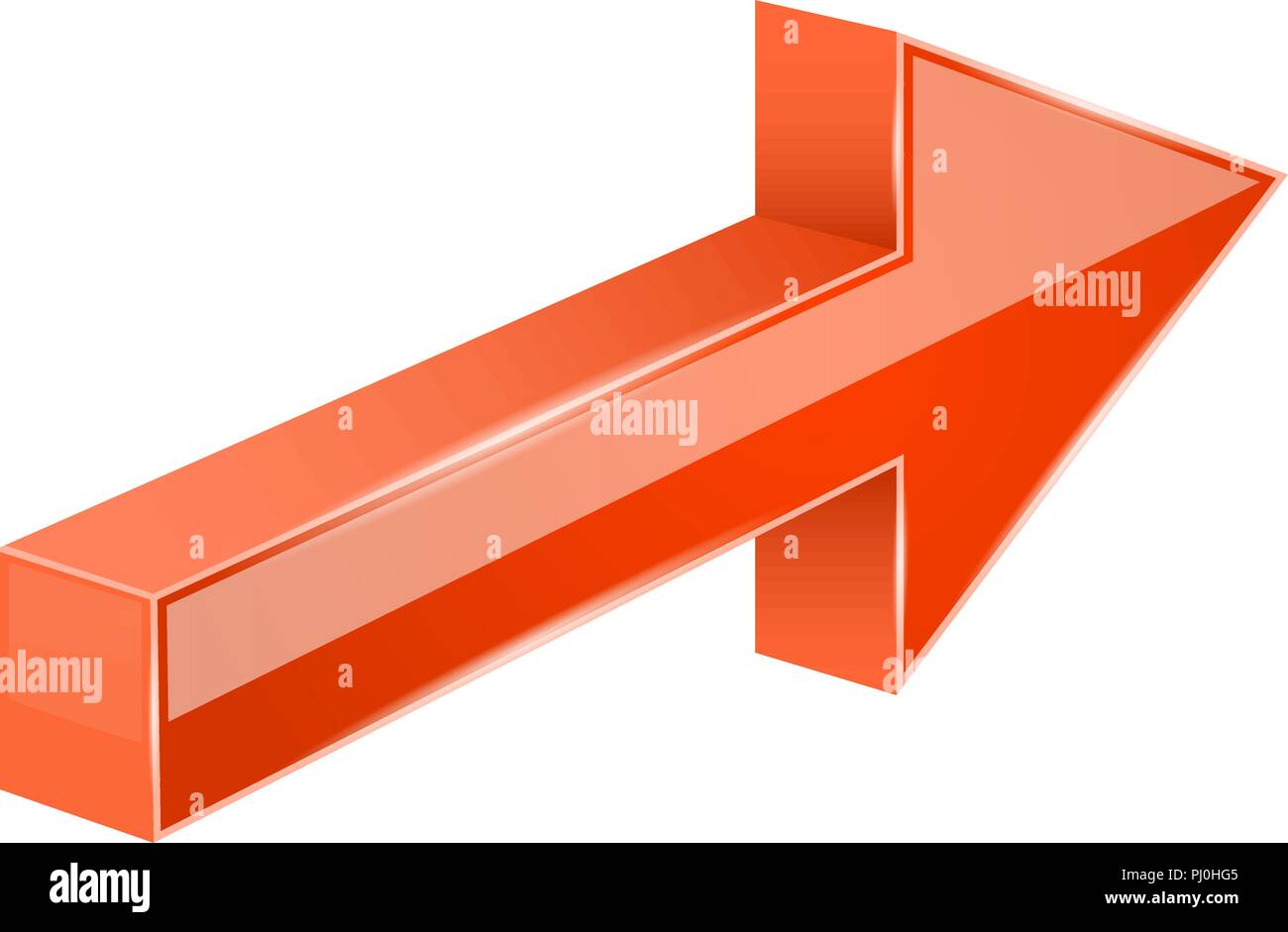 Orange arrow. 3d next sign Stock Vector Image & Art - Alamy