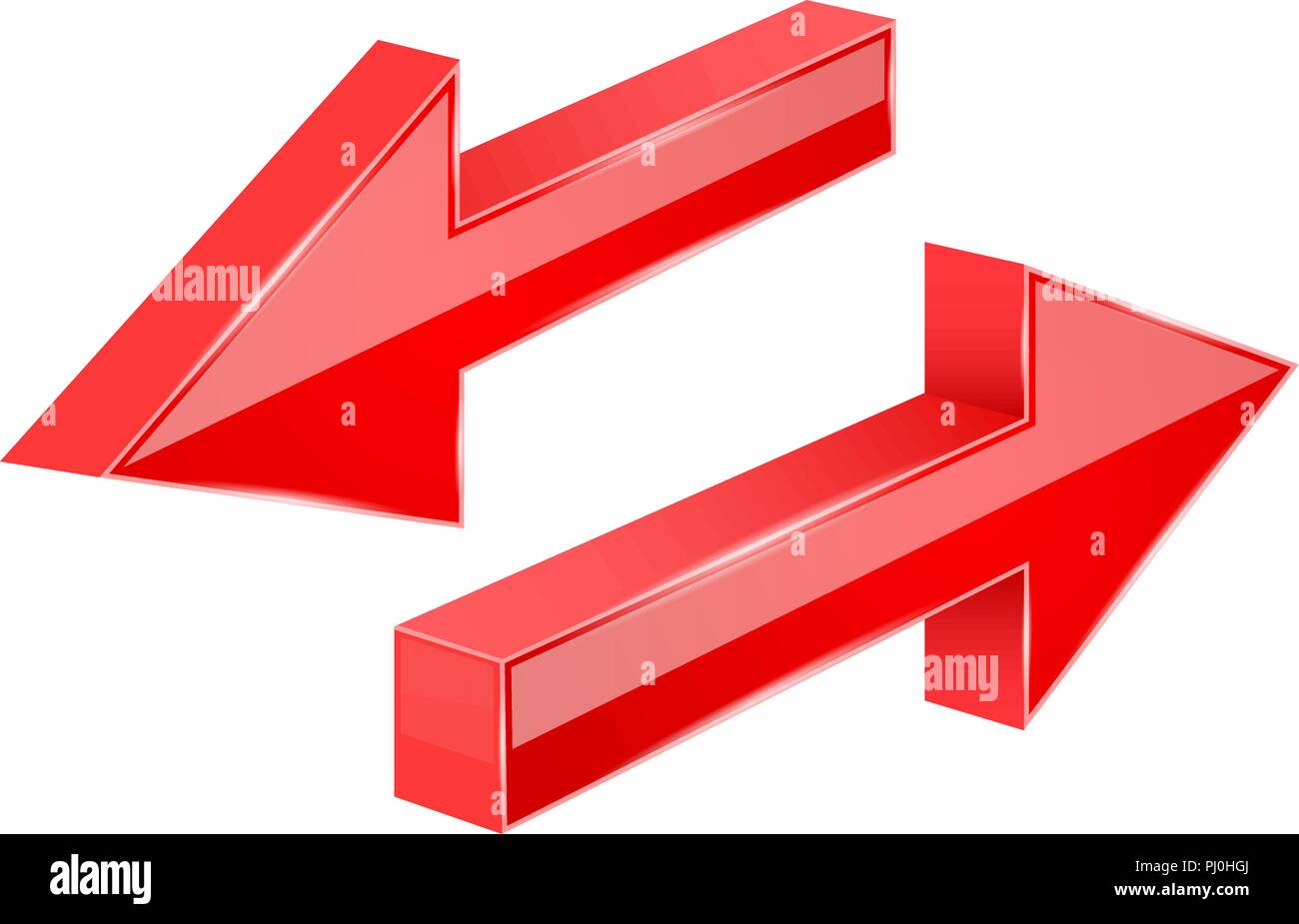 Back and Next red arrows. 3d shiny signs Stock Vector Image & Art - Alamy