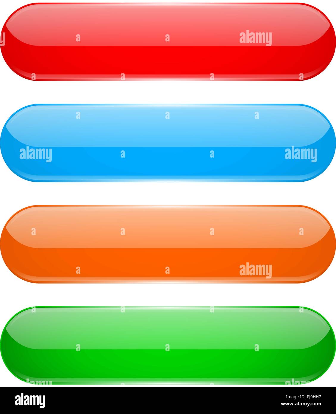 Colored oval buttons. 3d glass menu icons Stock Vector Image & Art - Alamy