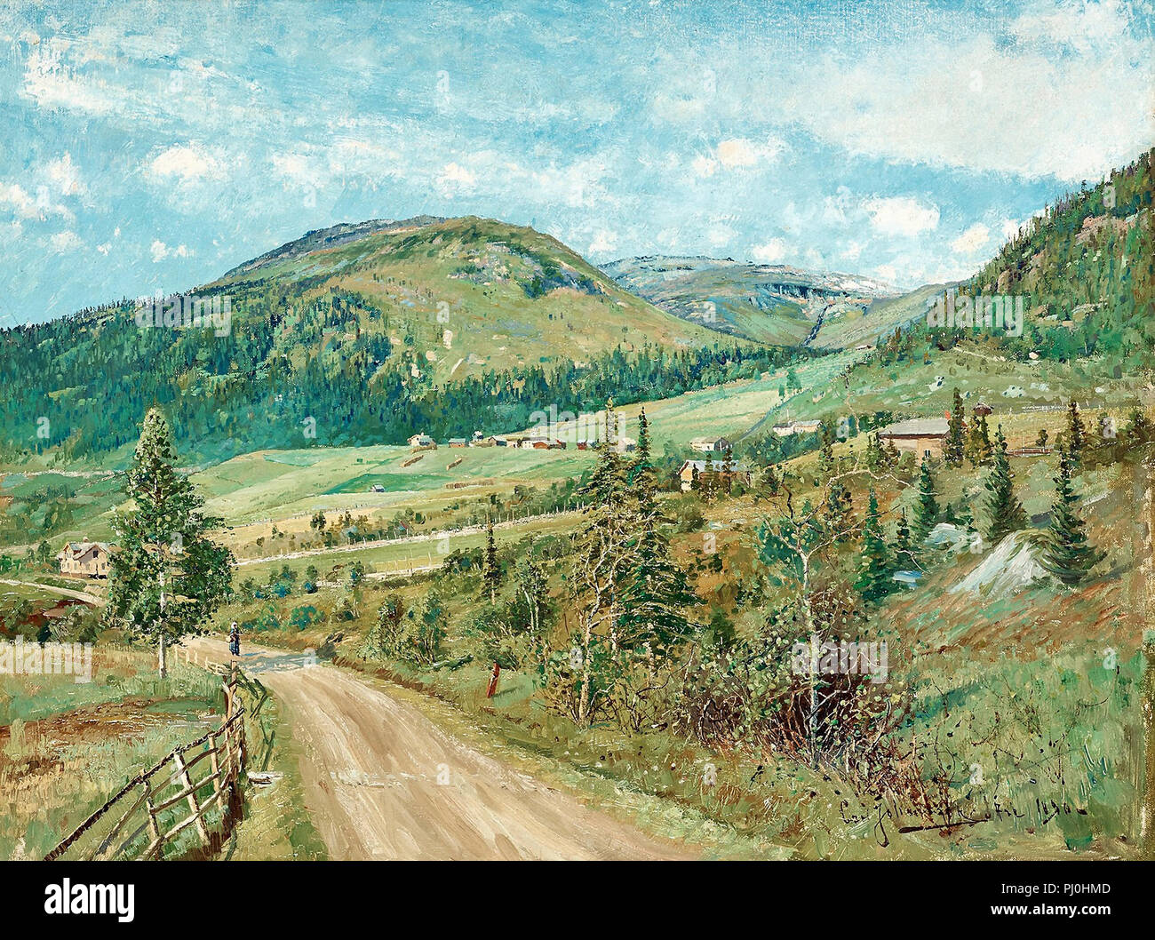 Johansson Carl - Summer Landscape from Uc5re Stock Photo - Alamy
