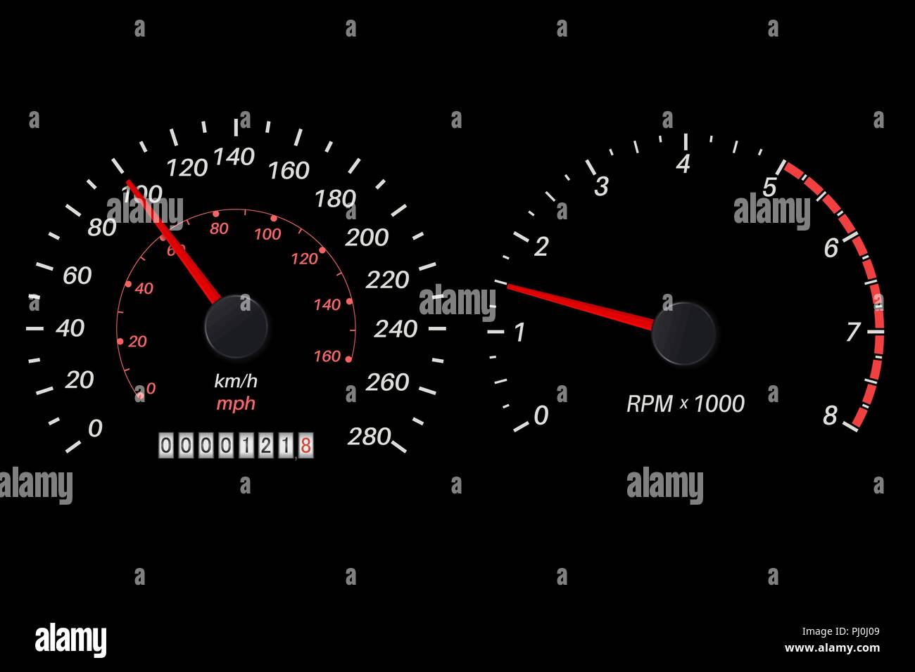Speedometer tachometer hi-res stock photography and images - Alamy