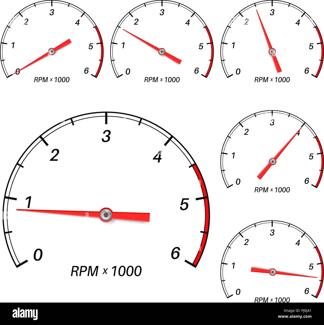Tachometer scale set Stock Vector Image & Art - Alamy