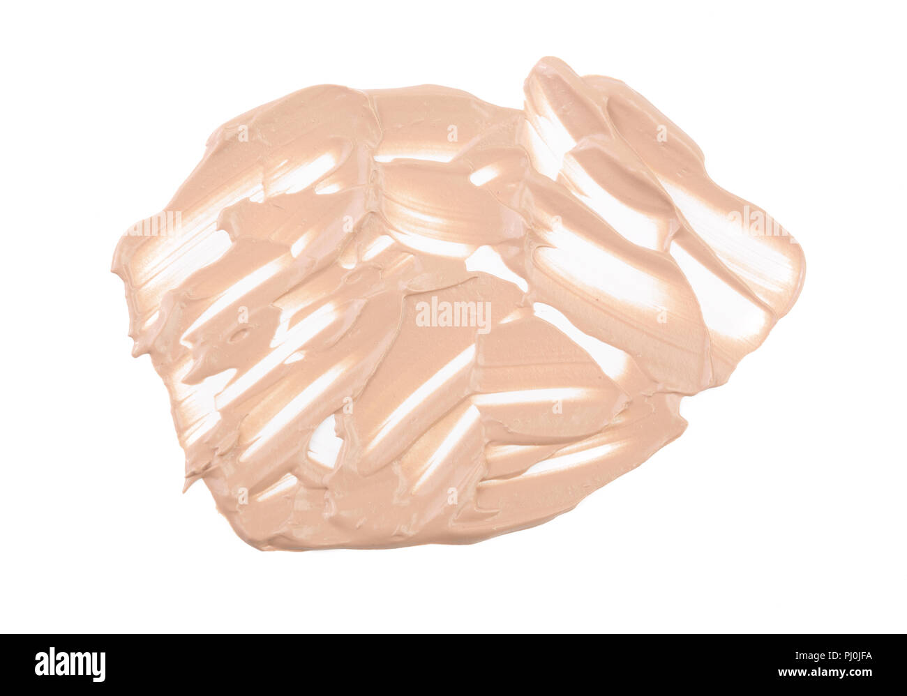 Beige liquid foundation makeup isolated on white background Stock Photo ...