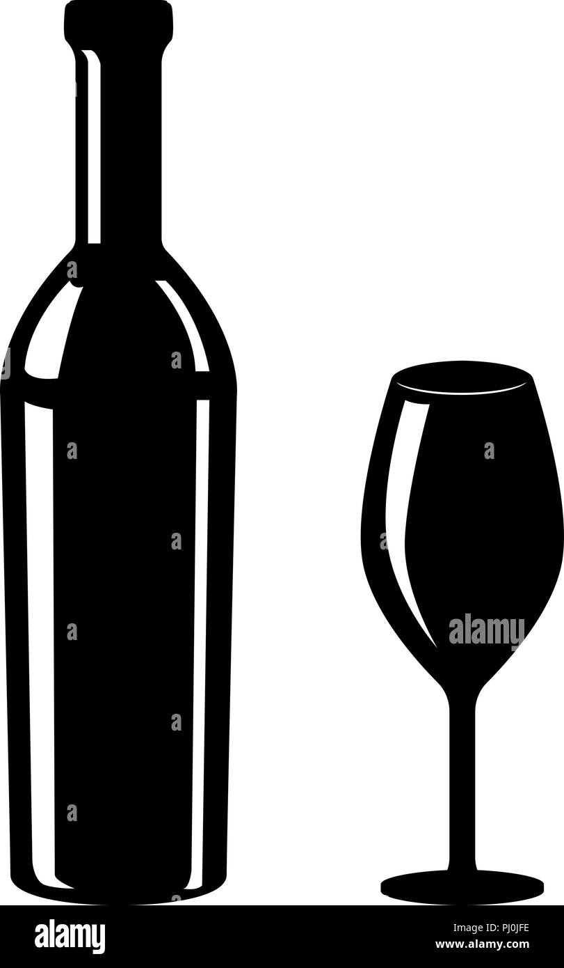 Glass wine icon doodle Black and White Stock Photos & Images - Alamy