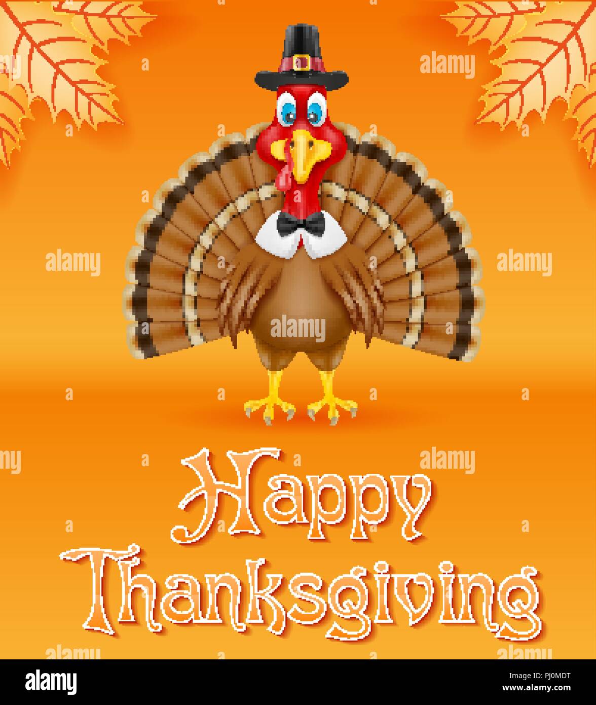 thanksgiving turkey bird vector illustration isolated on background ...
