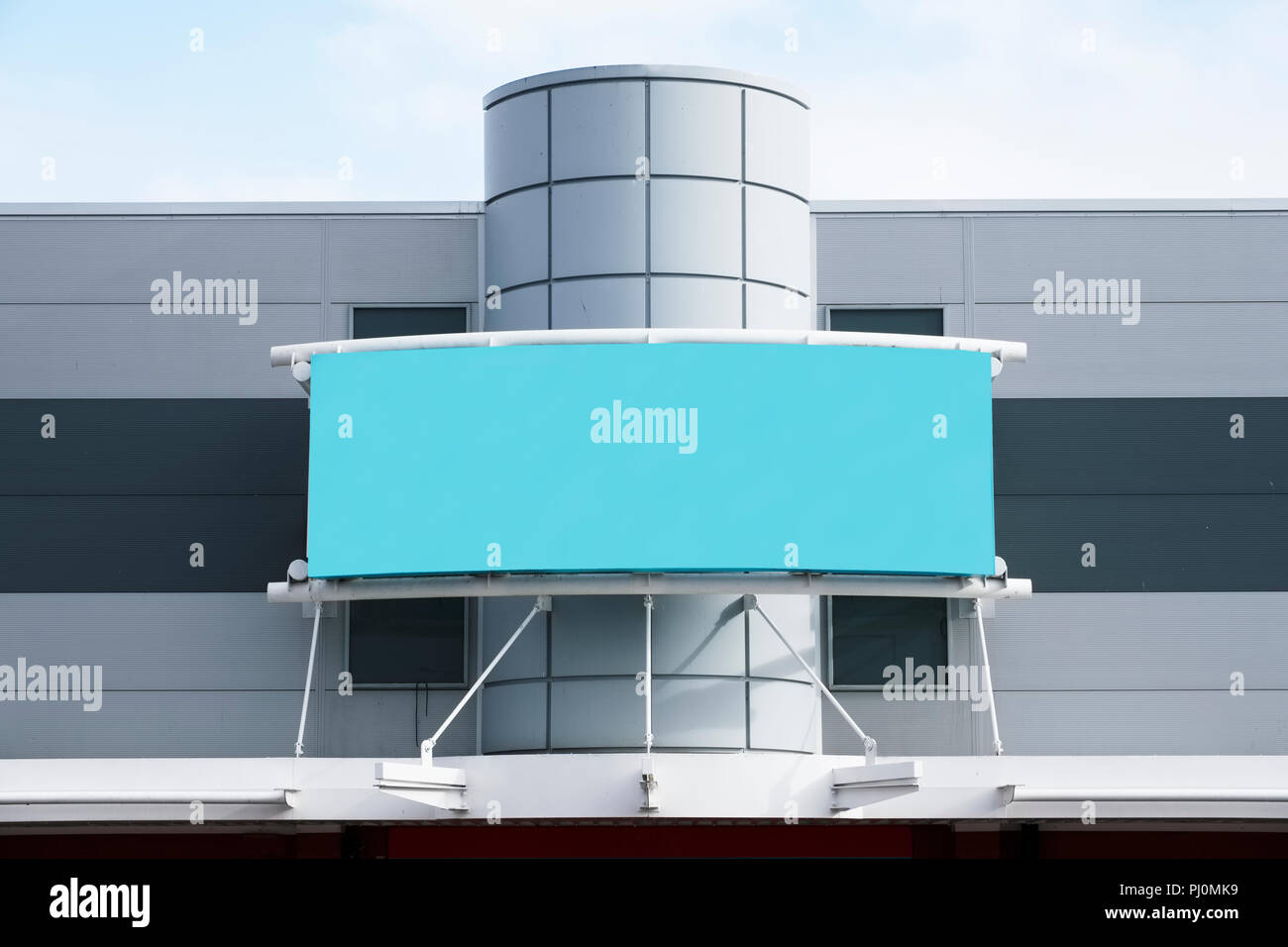 Blank banner for advertisement at retail shopping mall shop front Stock ...