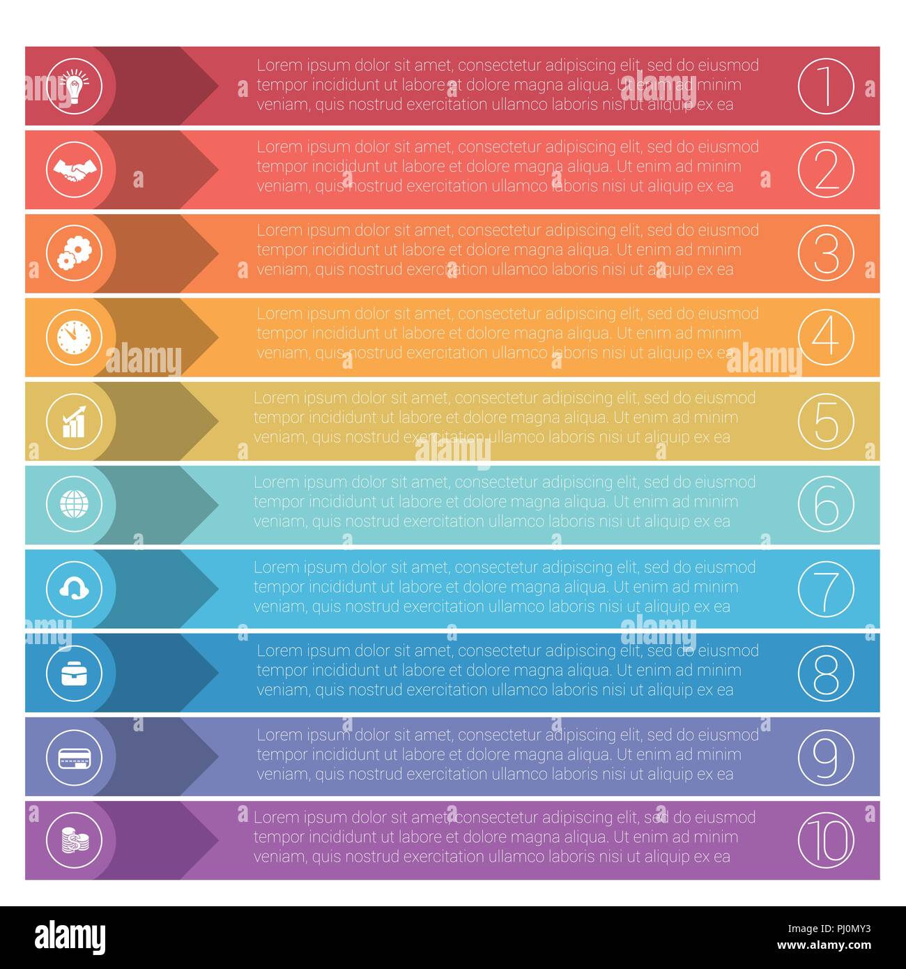 Infographic colorful strips 6 hi-res stock photography and images - Alamy