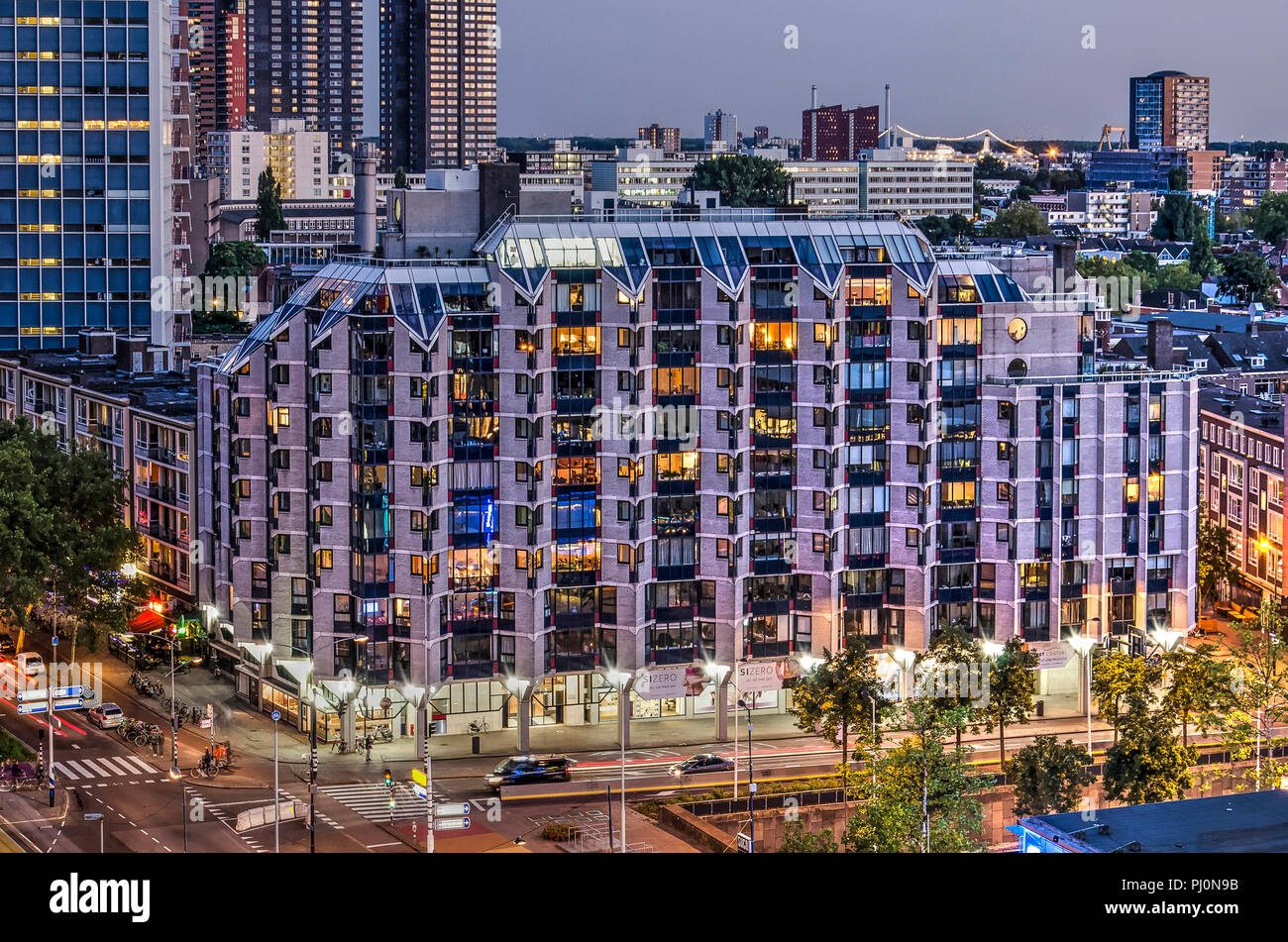 Rotterdam, The Netherlands, August 31, 2018: Residential complex De ...