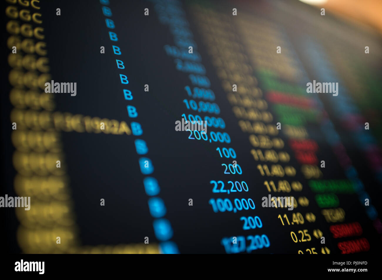 display of stock market exchange board Stock Photo - Alamy