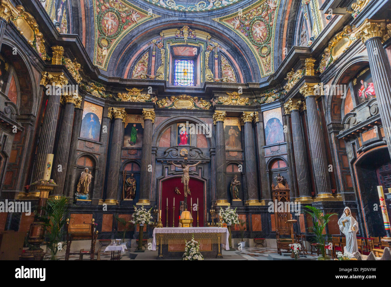 San Andres church interior, Madrid, Spain Stock Photo - Alamy