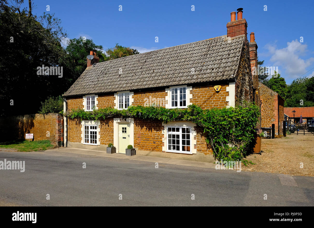 carstone built house, snettisham, west norfolk, england Stock Photo - Alamy