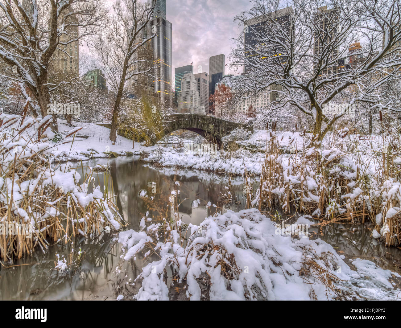 Gapstow Bridge is one of the icons of Central Park, Manhattan in New ...