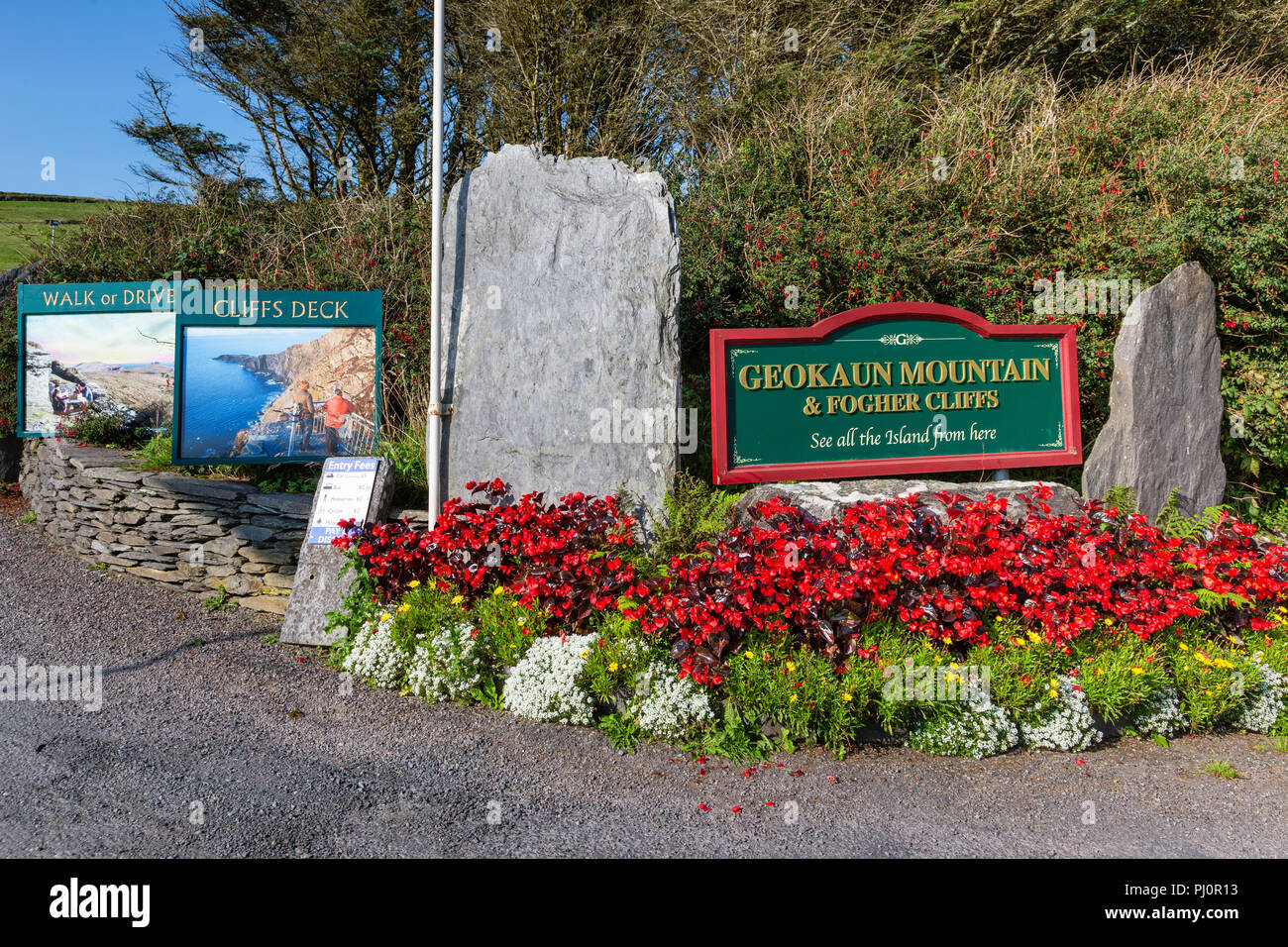 Entrance to Geokaun Mountain and Fogher Cliffs, Valentia Island, County ...
