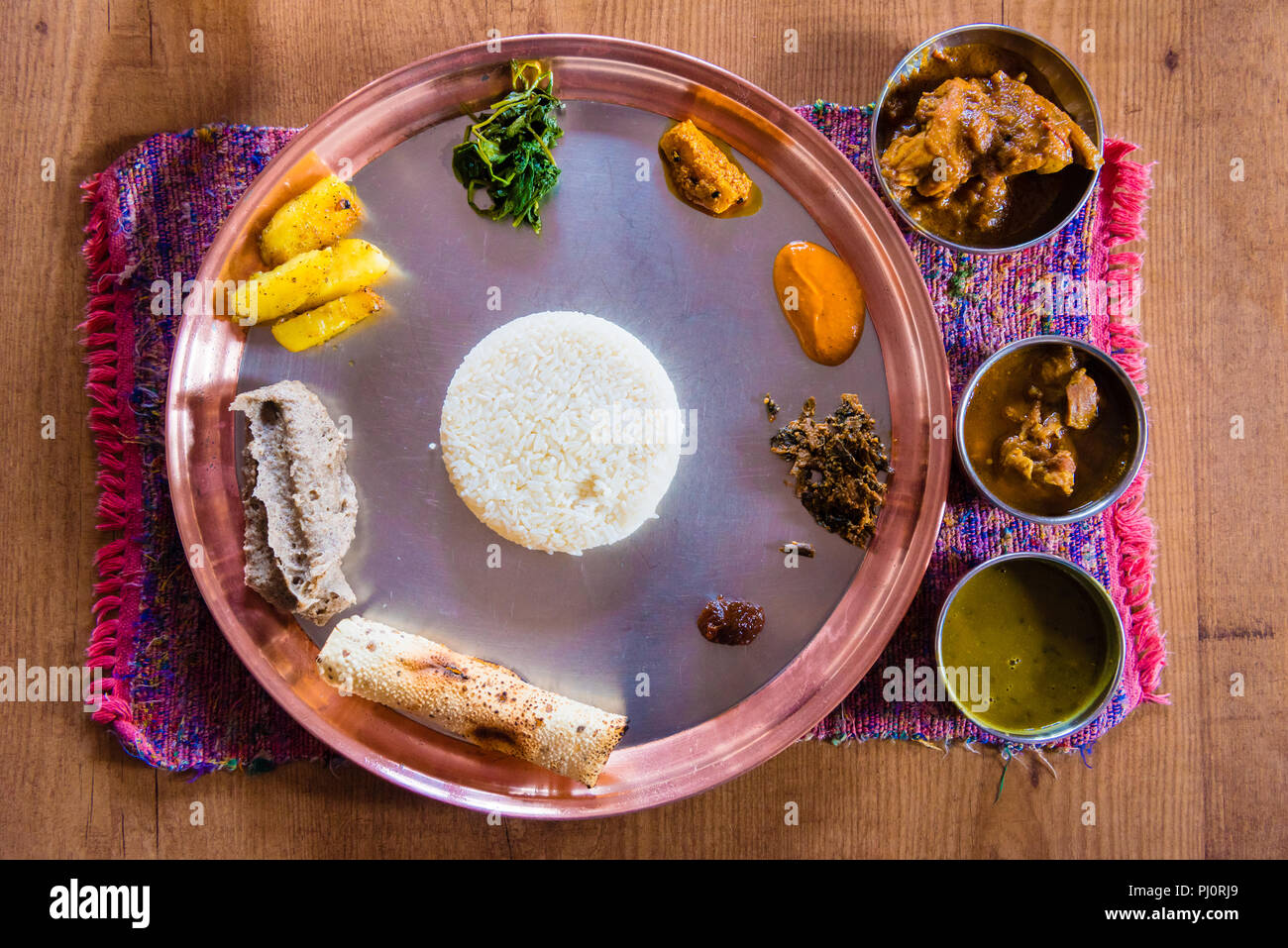 Nepali thali hi-res stock photography and images - Alamy