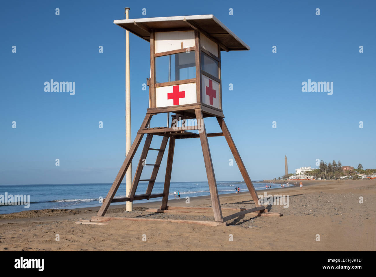Lifeguard Tower at the Beach Stock Photo - Alamy