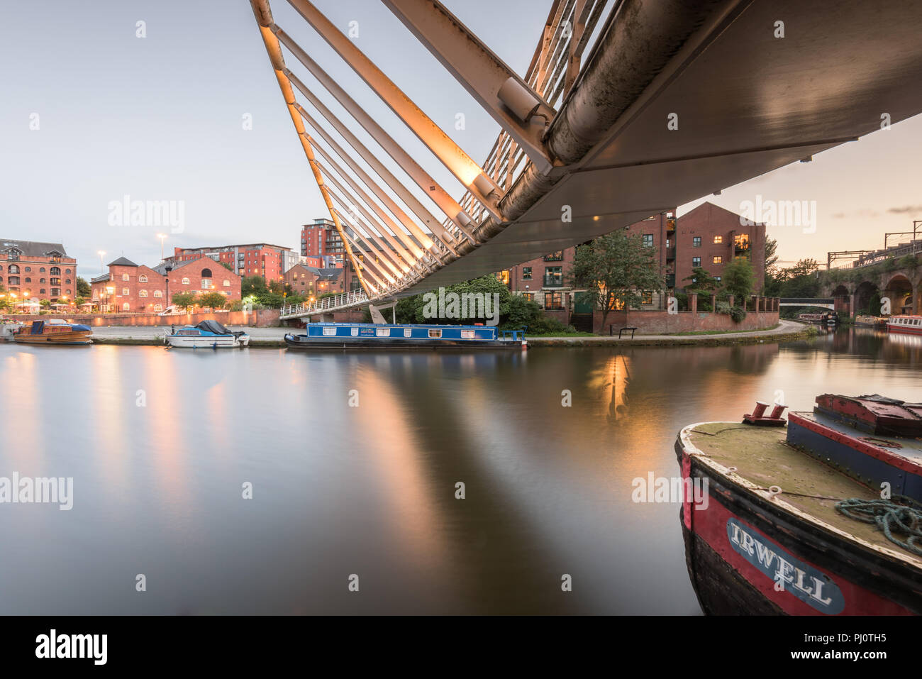 Early evening underneath Merchant's Bridge on the Bridgewater Canal in ...