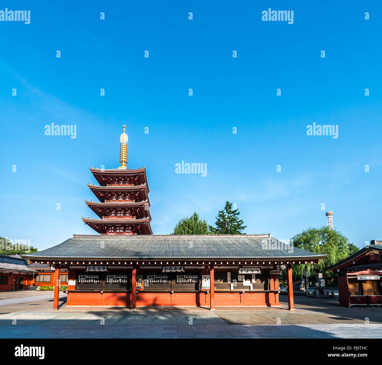 TOKYO, JAPAN - June 22, 2018: Morning view around Sensoji Temple in ...