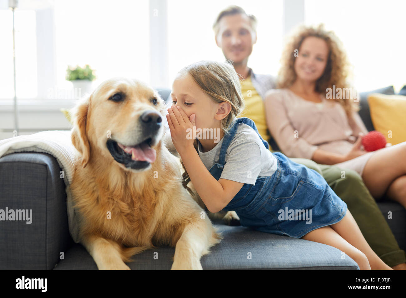 Talking to pet Stock Photo - Alamy