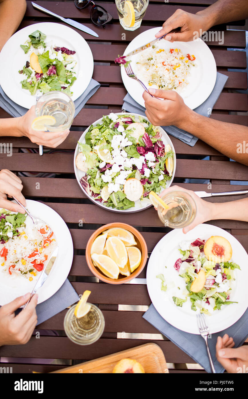 Cafe Flat Lay Stock Photo - Alamy