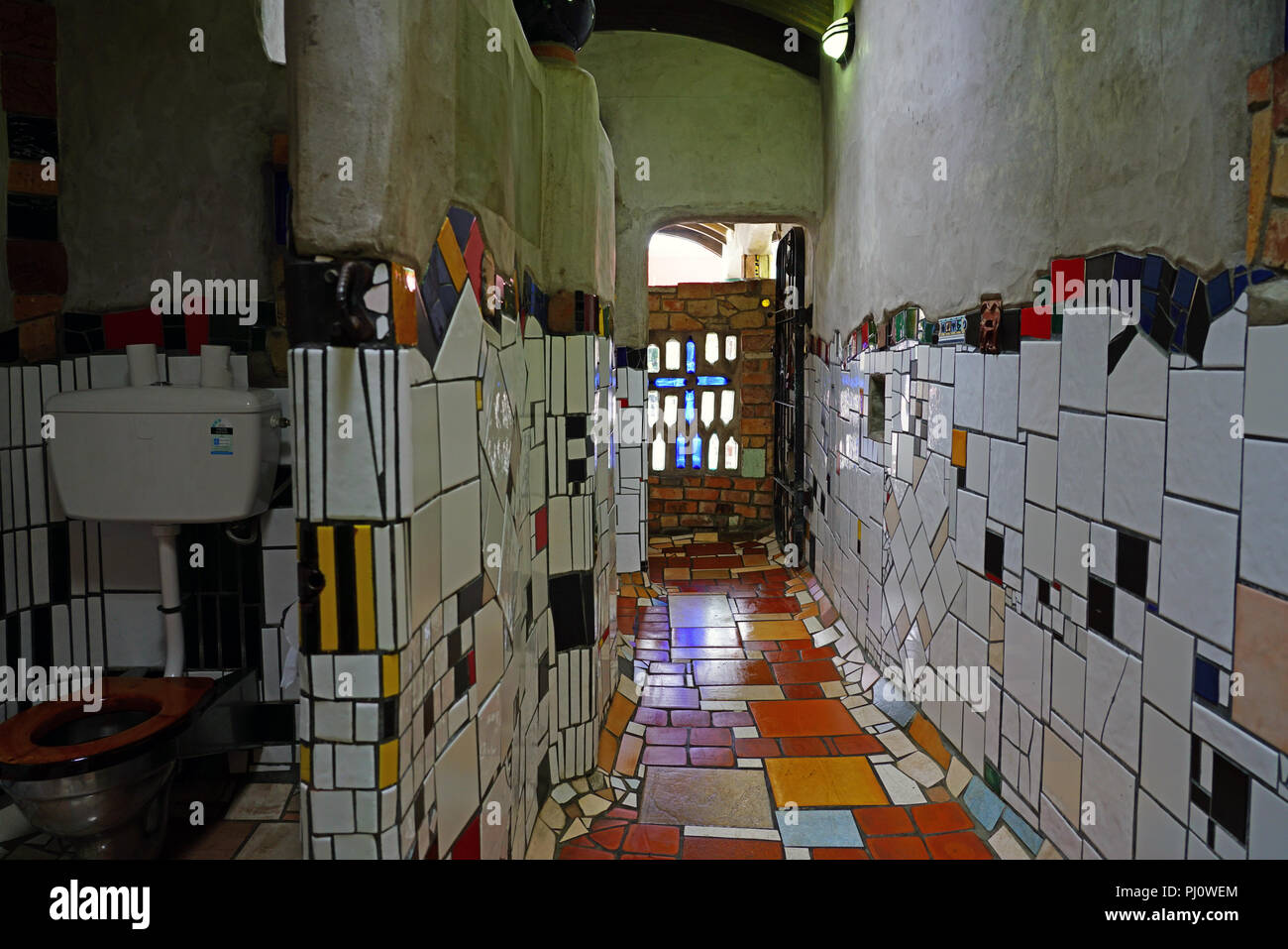 The Hundertwasser Toilets, a public toilet located at 60 Gillies Street ...