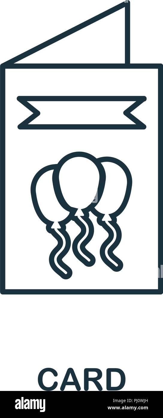 Card outline icon. Simple element illustration. Card icon in outline ...