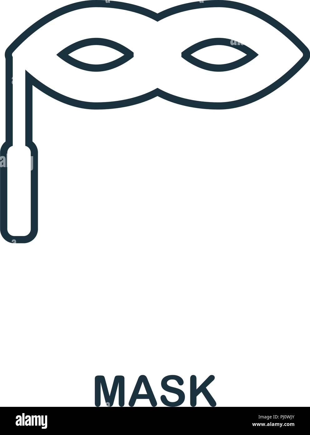 Mask outline icon. Simple element illustration. Mask icon in outline ...