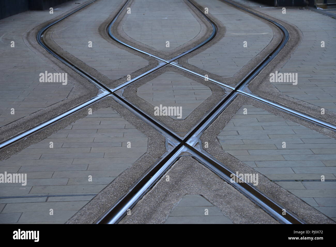 Urban tram lines hi-res stock photography and images - Alamy