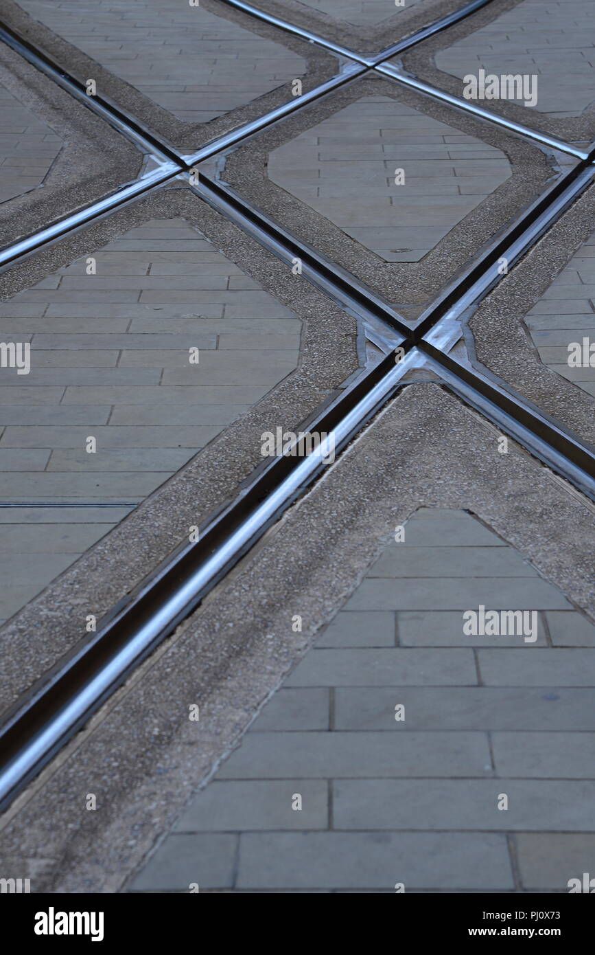 Tramlines set in road hi-res stock photography and images - Alamy