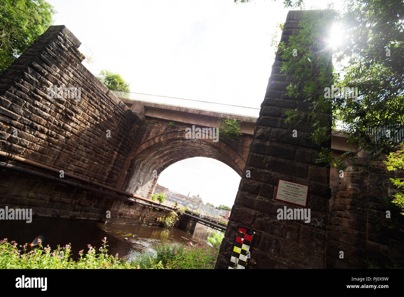 The Skerne Bridge / £5 note bridge, Bright water project, Darlington ...
